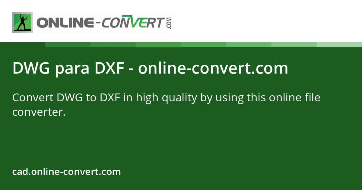 DWG a DXF - online-convert.com